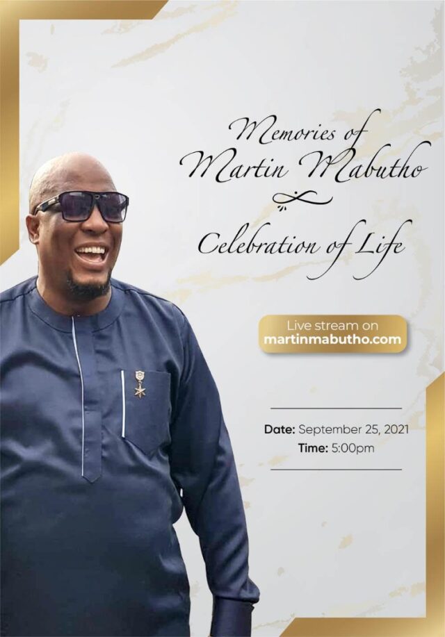 Evening Of Tributes For Martin Mabutho To Be Livestreamed On His Website